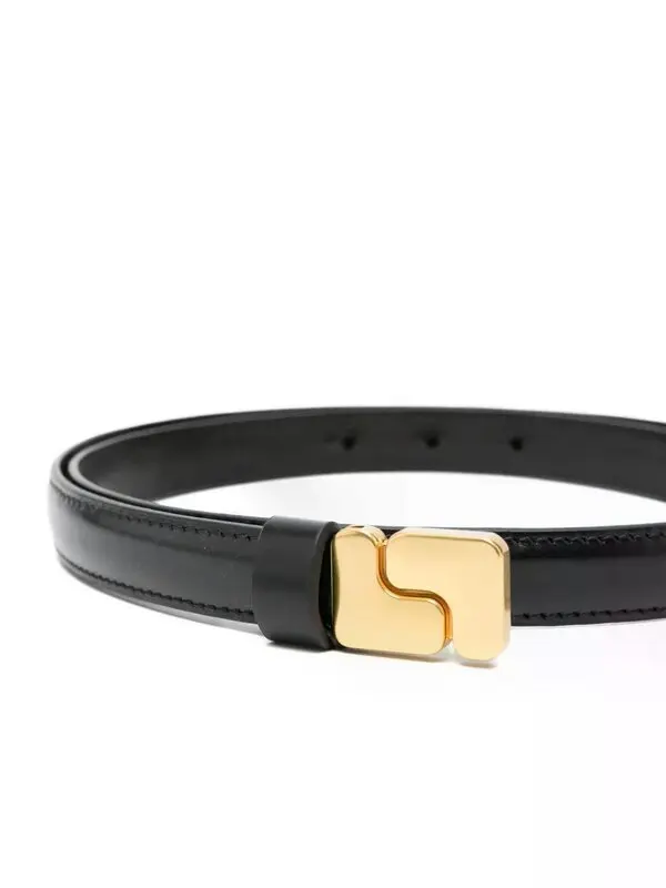 Soeur Ninon Logo Buckle Belt - Black
