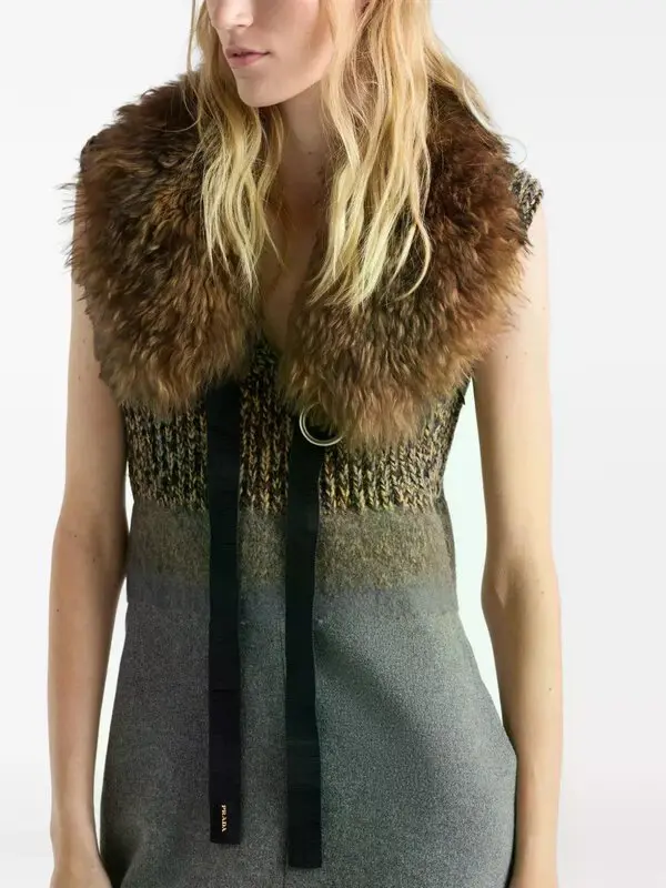 Prada Shearling Collar - Brown