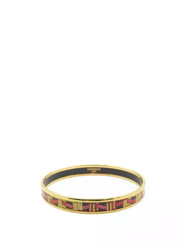 Hermès 2000-2025 Narrow Emailles Enamel Bangle 62 Costume Bracelet - Gold