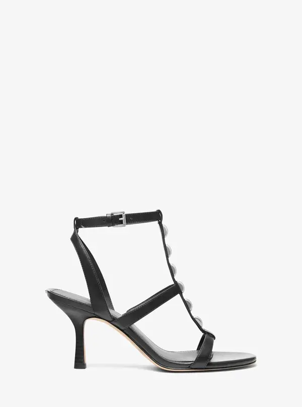 Michael Kors Nara Studded Leather Sandal