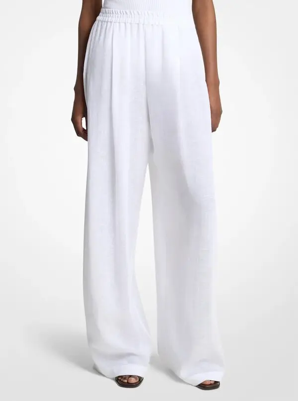 Michael Kors Linen Gauze Pajama Pants In Size By - White