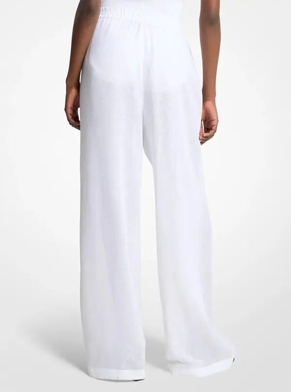 Michael Kors Linen Gauze Pajama Pants In Size By