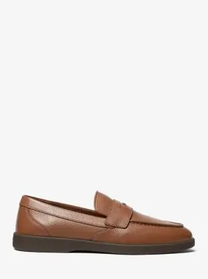 Michael Kors Wesley Pebbled Leather Loafer - Brown