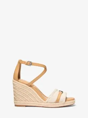 Michael Kors Mandy Linen Wedge Sandal