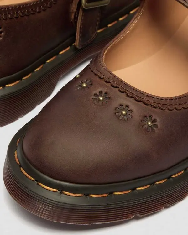 Dr. Martens Mary Jane Leather Shoes - Brown