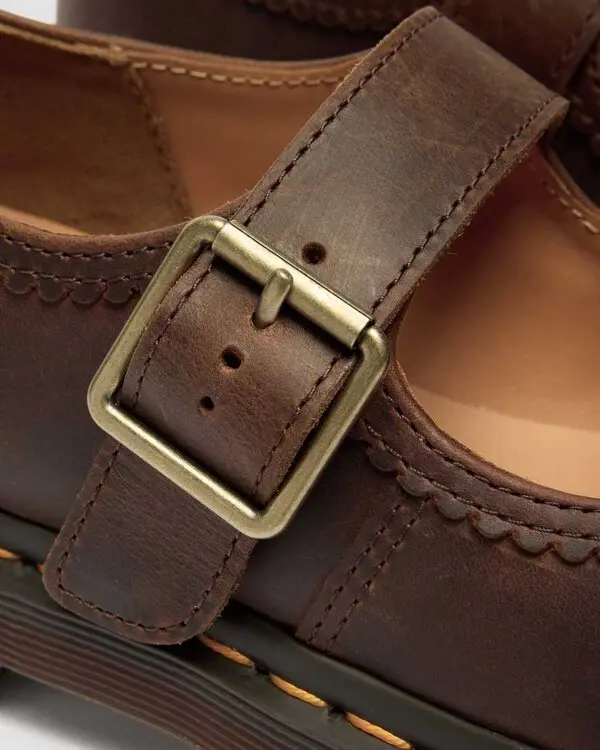Dr. Martens Mary Jane Leather Shoes - Brown