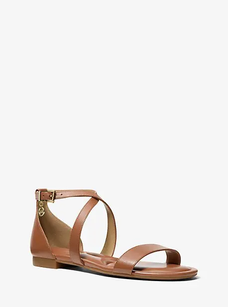 Michael Kors Alexa Flex Leather Sandal - Brown