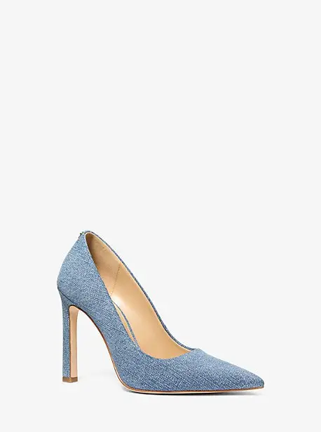 Michael Kors Amara Denim Pump - White