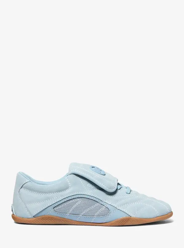 Michael Kors Kyler Suede And Mesh Trainers - Blue