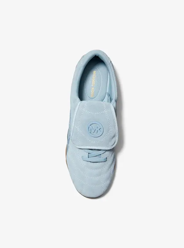 Michael Kors Kyler Suede And Mesh Trainers - Blue