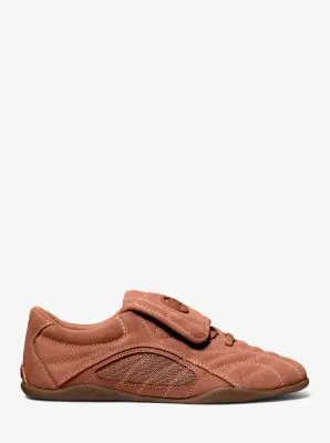 Michael Kors Kyler Suede And Mesh Trainer - Brown