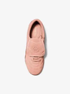 Michael Kors Kyler Suede And Mesh Trainer - Pink