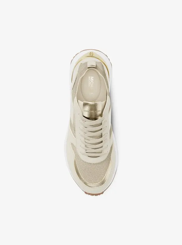 Michael Kors Jesse Metallic Stretch Knit Trainer
