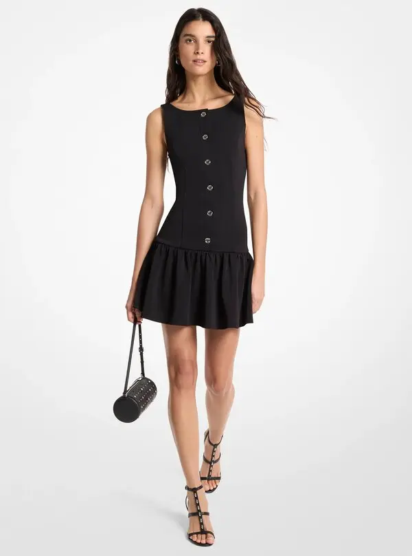 Michael Kors Double-knit Crepe Drop-waist Dress
