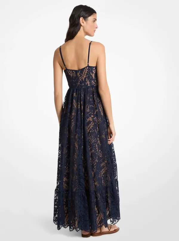 Michael Kors Corded Floral Lace Maxi Dress