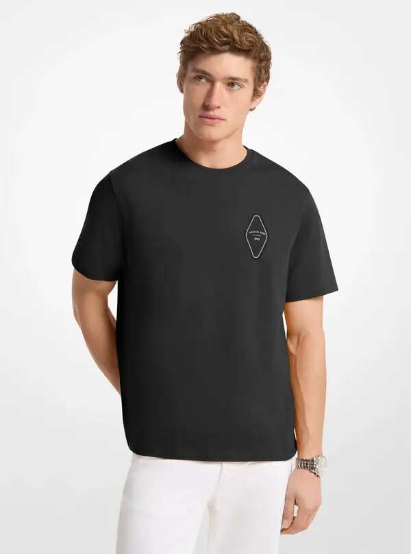 Michael Kors Graphic Logo Cotton T-shirt - Black