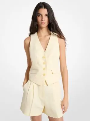 Michael Kors Linen And Cotton Blend Vest