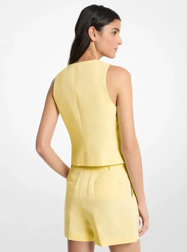 Michael Kors Linen And Cotton Blend Vest
