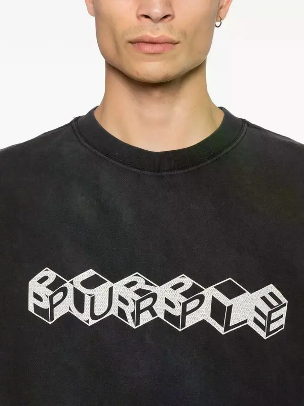 PURPLE BRAND Cube Textured T-shirt