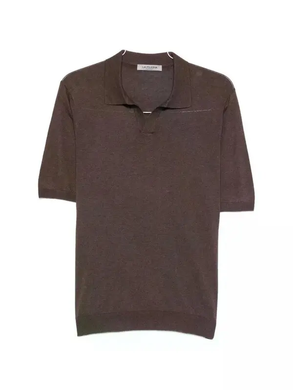 FILERIA Pointelle T-shirt - Brown