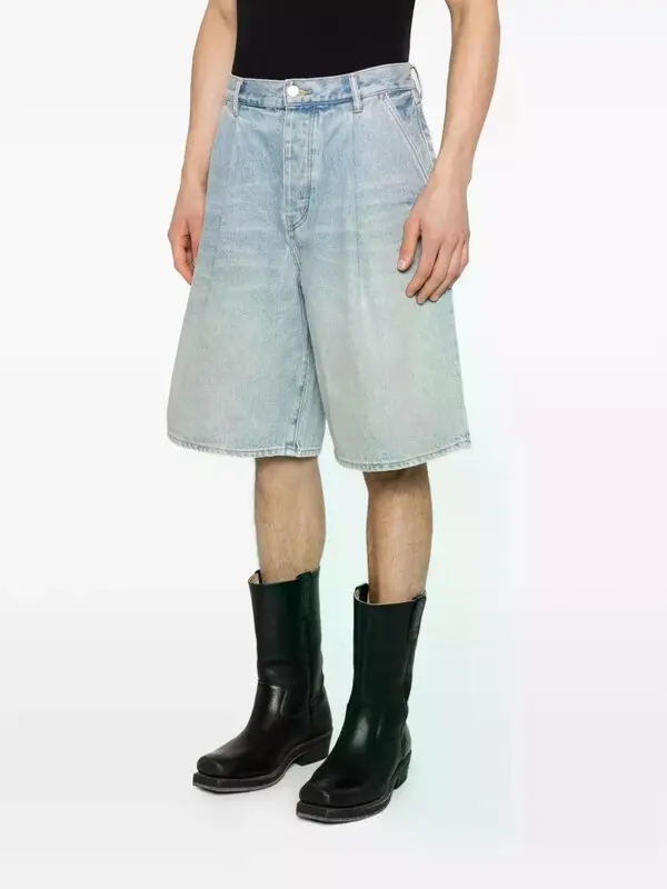 PURPLE BRAND Pleated Denim Shorts