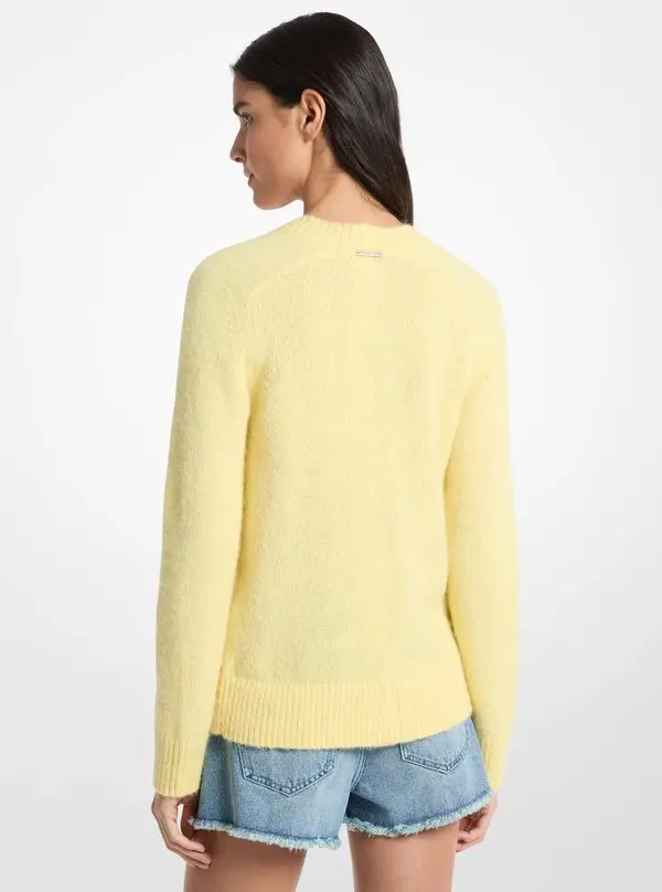 Michael Kors Nylon And Alpaca Blend Crewneck Sweater
