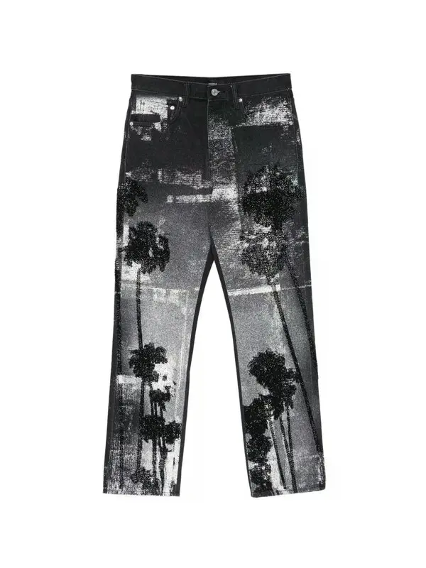 PURPLE BRAND Beaded Palms Denim Jeans