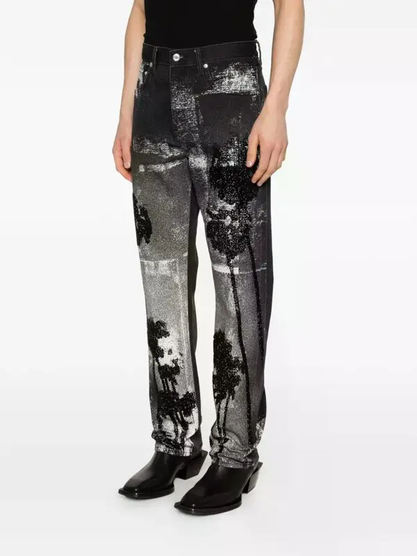 PURPLE BRAND Beaded Palms Denim Jeans