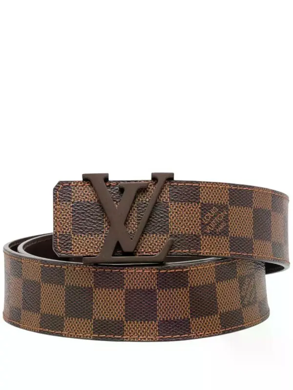 LOUIS VUITTON 2017 Damier Ebene Initiales Belt