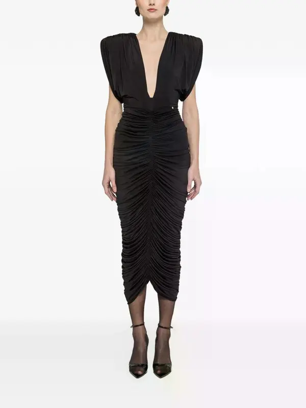 NISSA Midi Ruched Dress