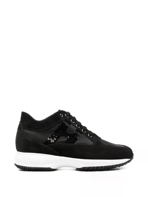Hogan Interactive Logo-detail Sneakers - Black