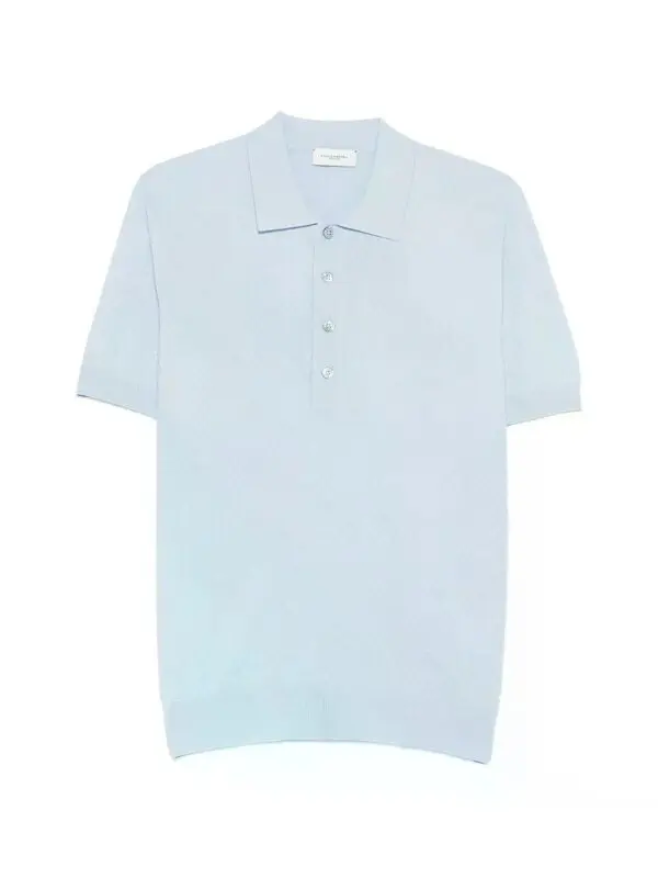 PAOLO PECORA Textured Polo Shirt - Blue