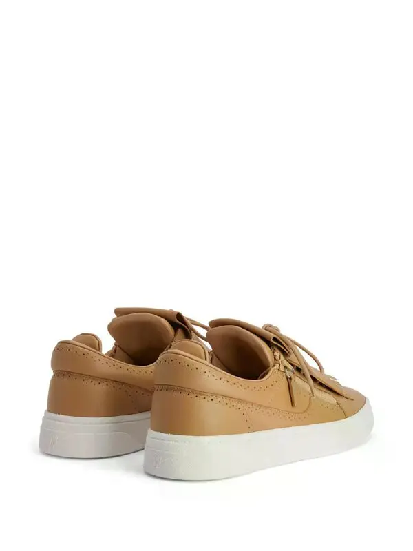GIUSEPPE ZANOTTI Low-top Leather Sneakers - Brown