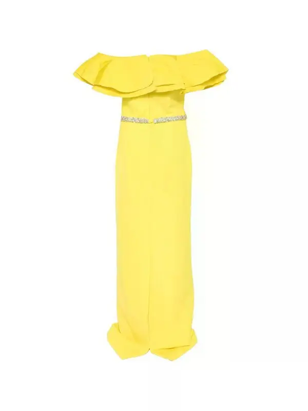 Safiyaa Ruffled Belted Maxi Dress
