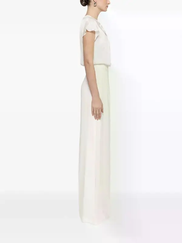 NISSA Pleat-detail Blouse - White
