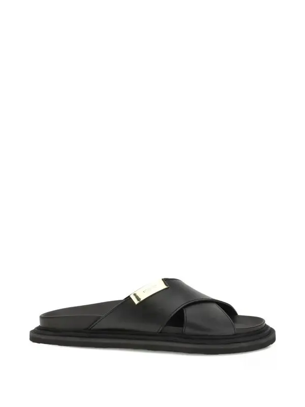 Moschino Criss-cross Sandals - Black