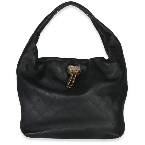 Chanel 26c Quilted Calfskin Hobo - Black