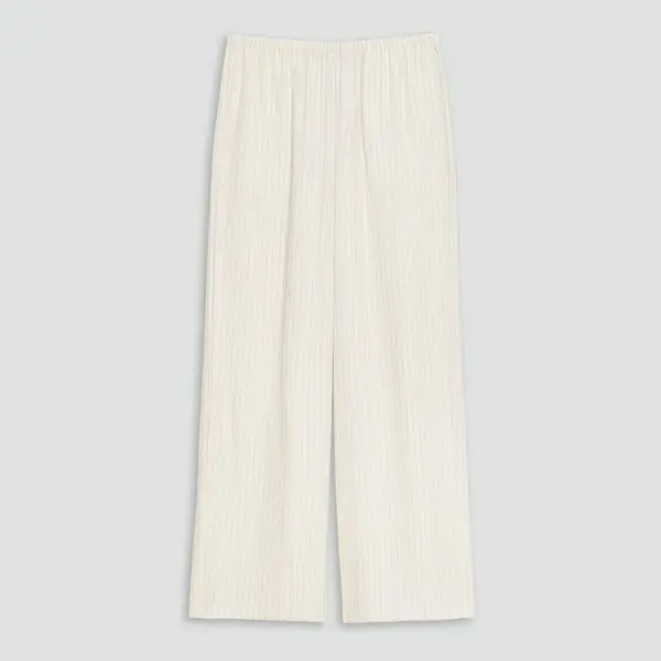 Theory Vented Pull-on Pant In Washed Stripe - Rice Multi