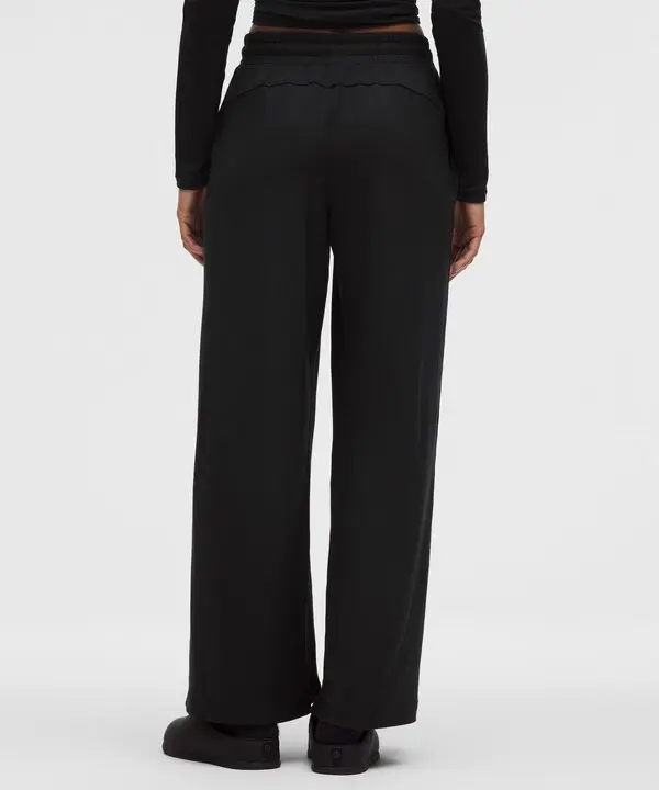 Lululemon Becalm High-rise Pleated Wide-leg Pants - Black