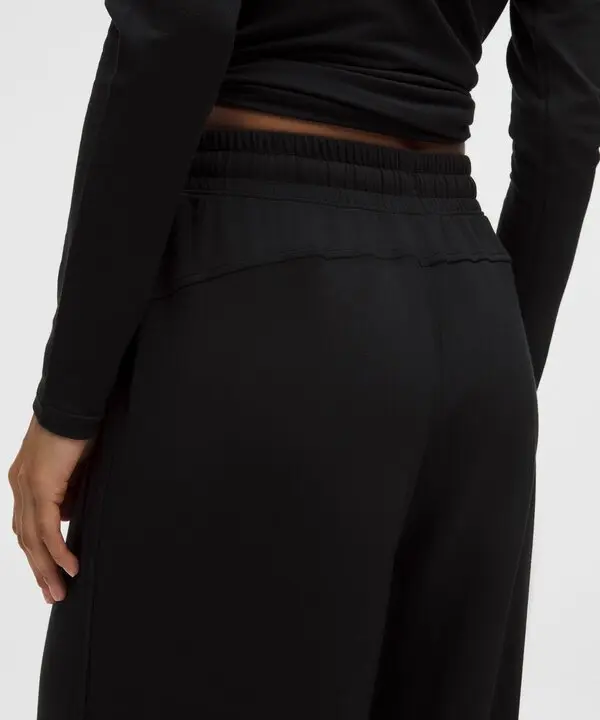 Lululemon Becalm High-rise Pleated Wide-leg Pants - Black