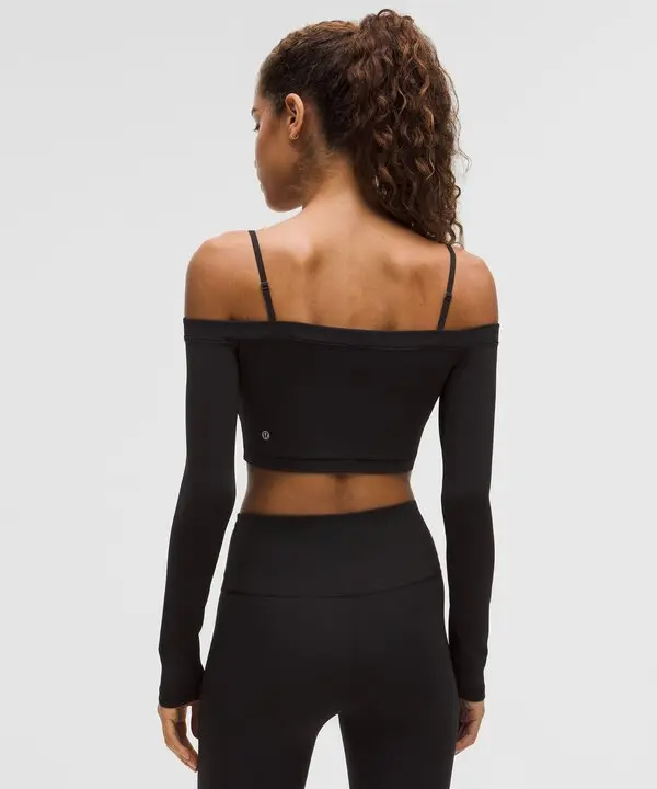 Lululemon Wunder Train Off-shoulder Long-sleeve Top