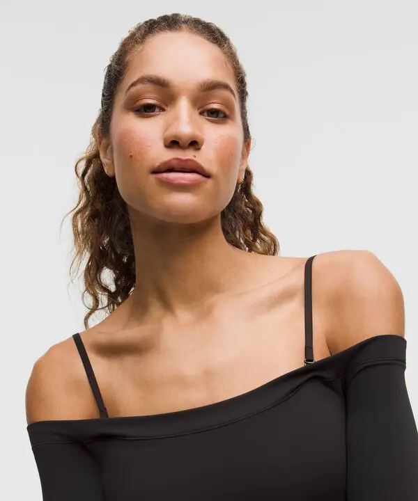 Lululemon Wunder Train Off-shoulder Long-sleeve Top