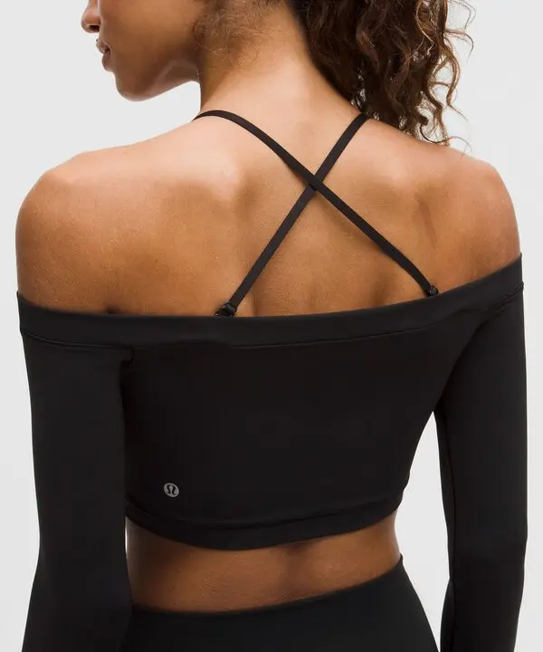 Lululemon Wunder Train Off-shoulder Long-sleeve Top