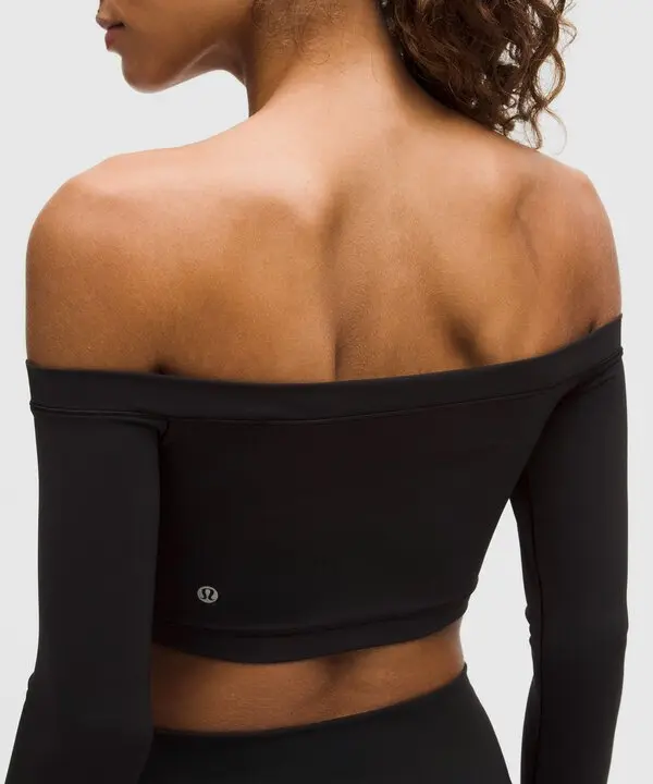 Lululemon Wunder Train Off-shoulder Long-sleeve Top