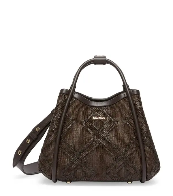Max Mara Extra-small Embellished Marine Top-handle Bag - Brown