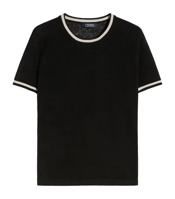 Max Mara Linen T-shirt Sweater - Black