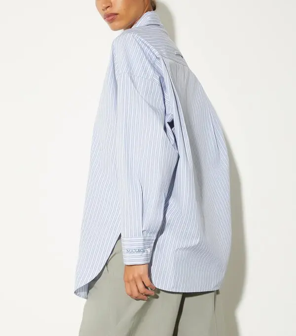 Max & Co. Oversized Striped Embroidered Shirt