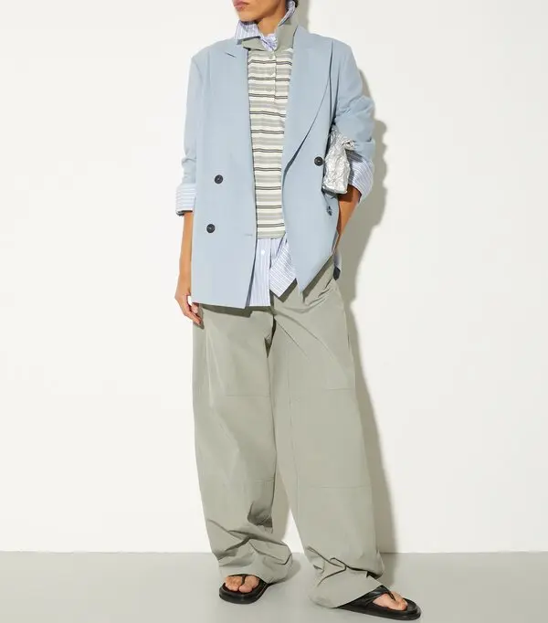 Max & Co. Oversized Striped Embroidered Shirt