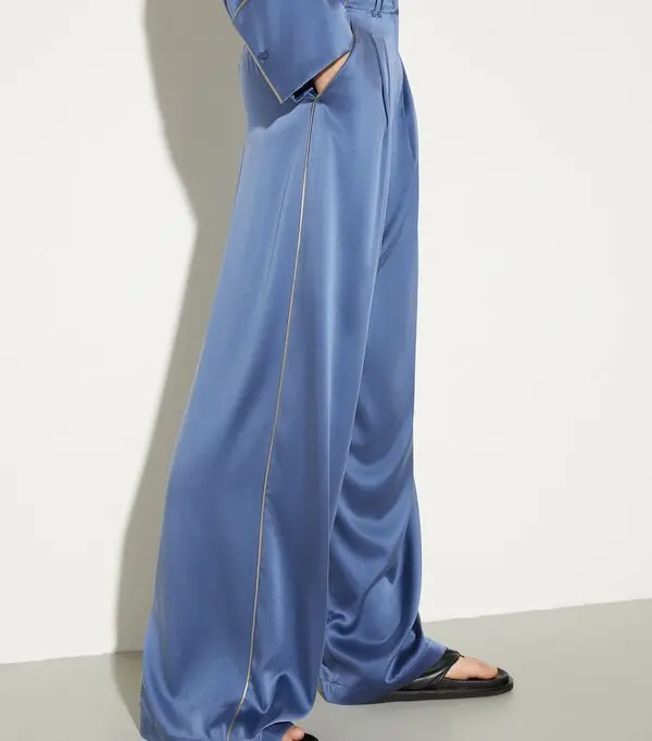 Max & Co. Stretch-silk Wide-leg Trousers