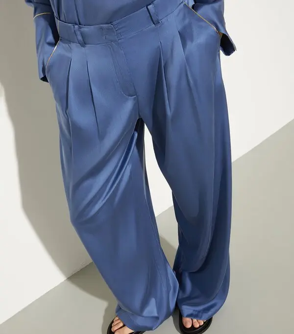 Max & Co. Stretch-silk Wide-leg Trousers